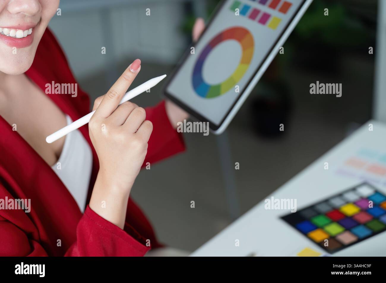 Creative Design and Digital Art. A graphic designer discusses color ...