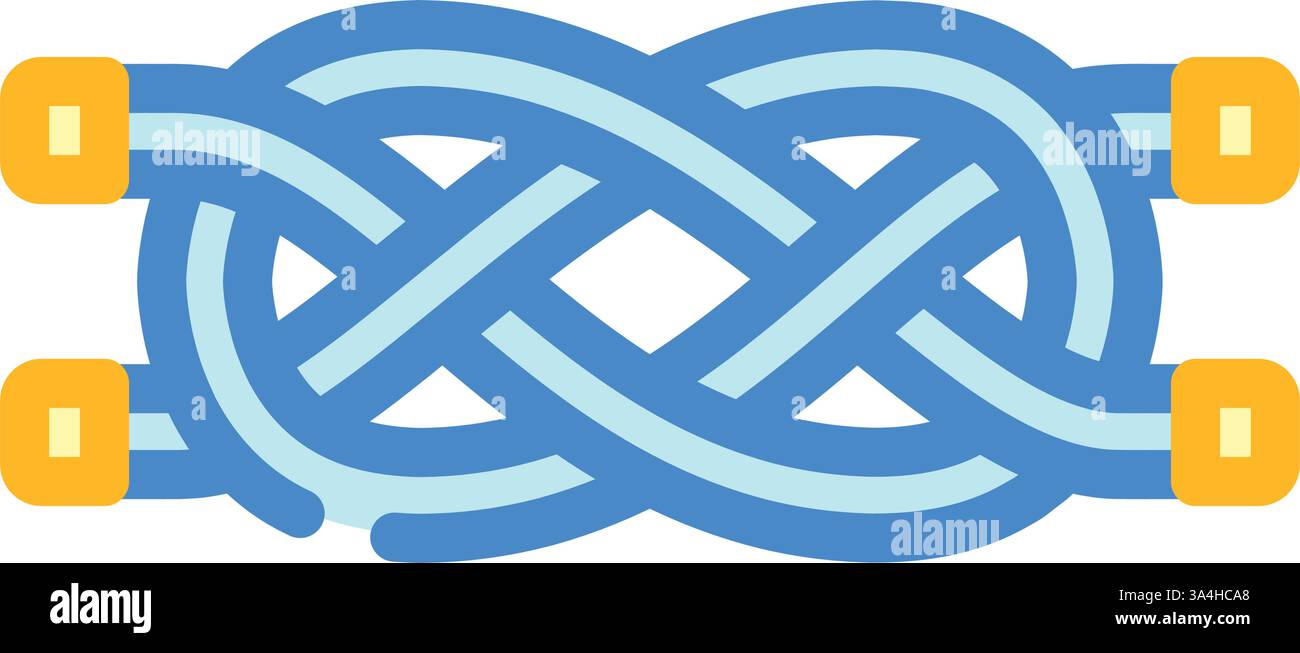carrick bend nautical knot color icon vector illustration Stock Vector ...