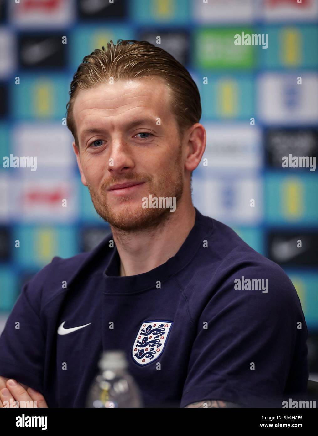 England goalkeeper Jordan Pickford (Everton) during England Press ...