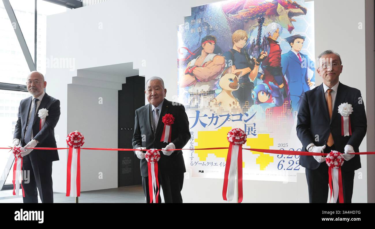 Officials cut the tape to celebrate the opening of the "Capcom Creation ...