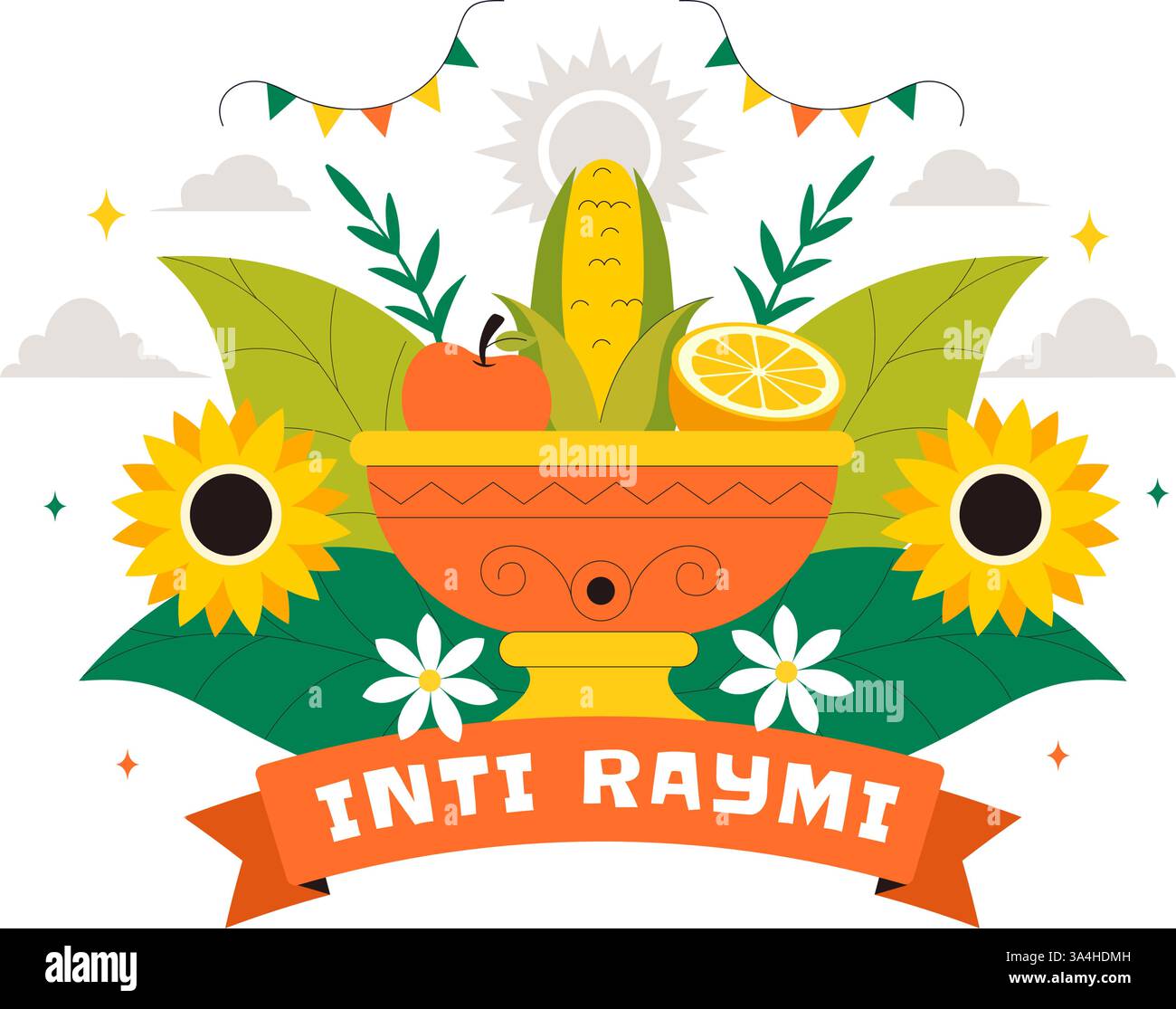 Inti Raymi Vector Illustration, Translation: Celebration of the Sun for ...
