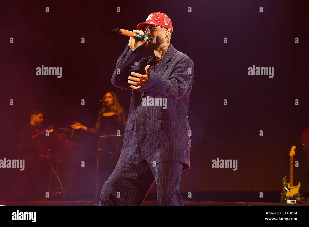 LONDON, ENGLAND - MARCH 18: Maluma (Juan Luis Londoño Arias) performing ...