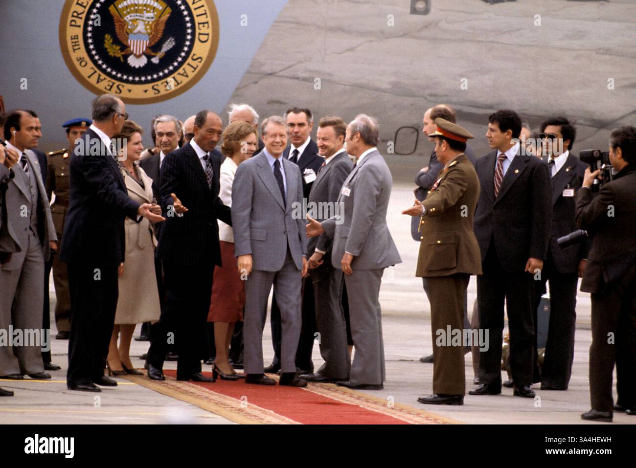 Mar 13, 1979; Cairo, EGYPT; U.S. President JIMMY CARTER and Egyptian ...