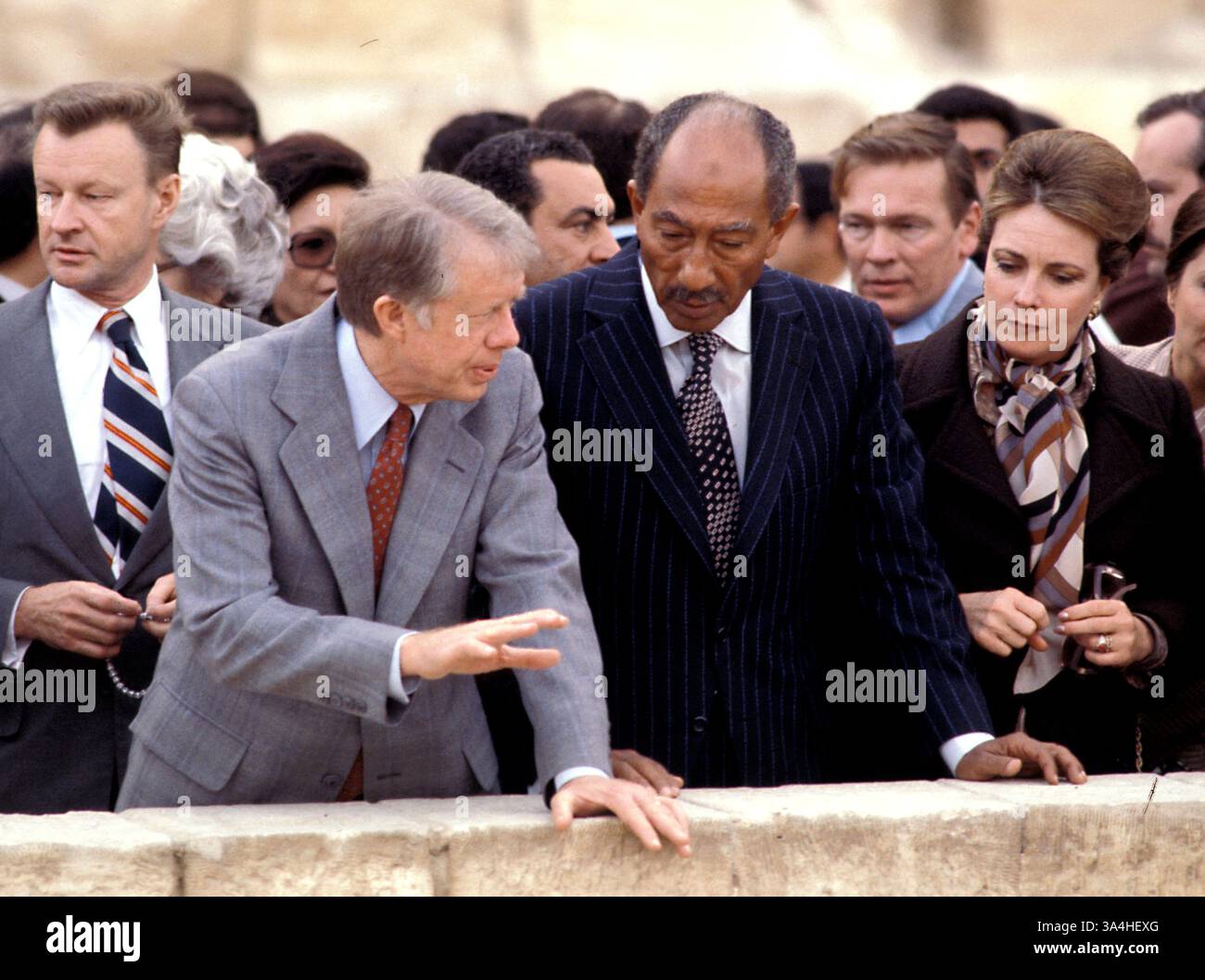 Mar 13, 1979; Cairo, EGYPT; U.S. President JIMMY CARTER (L) and ...