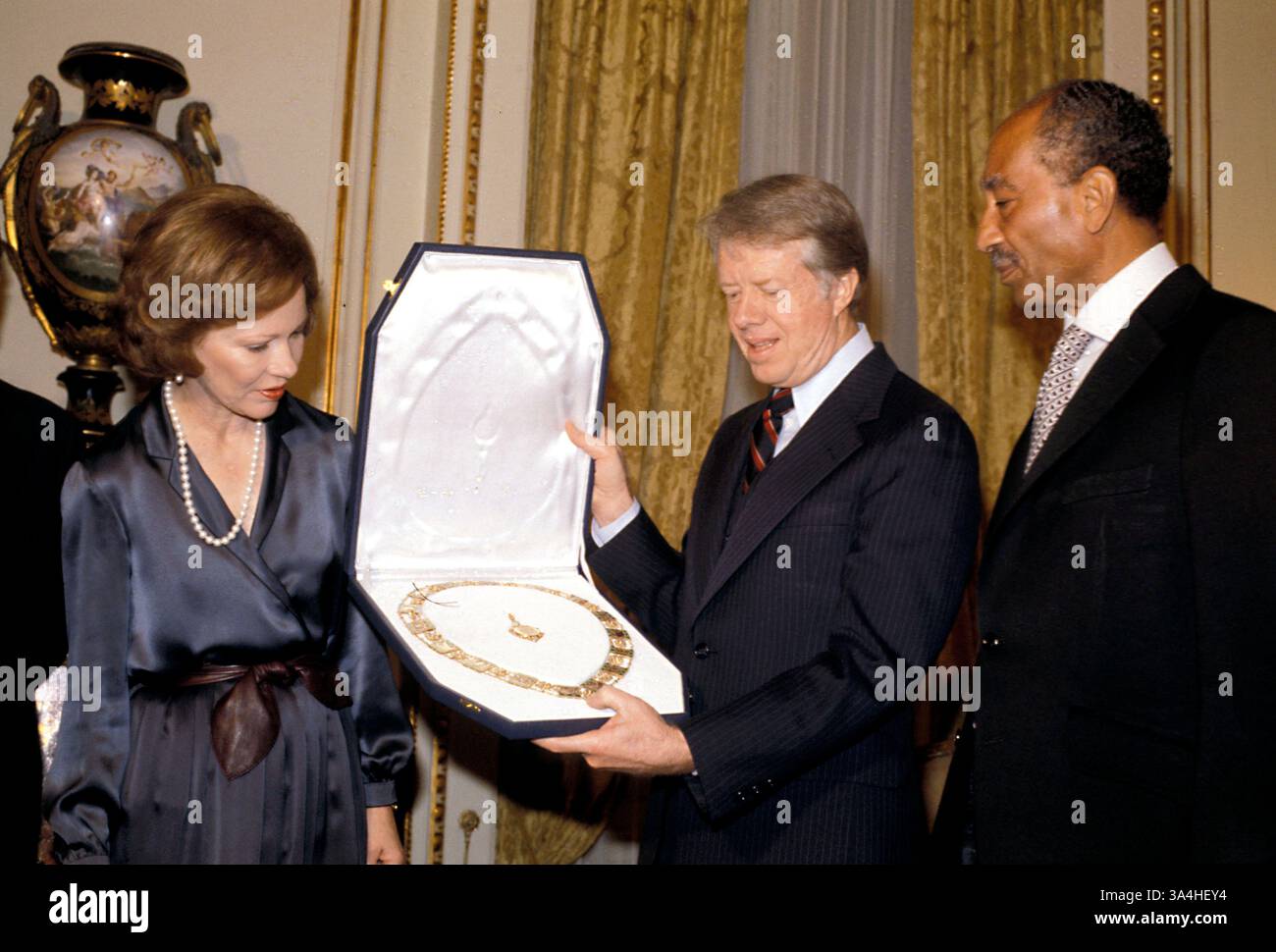 Mar 16, 1979; Cairo, EGYPT; (L-R) ROSALYNN CARTER, US President JIMMY ...