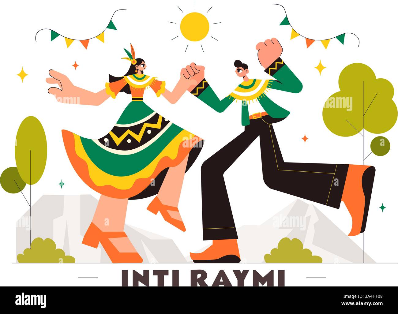 Inti Raymi Vector Illustration, Translation: Celebration of the Sun for ...