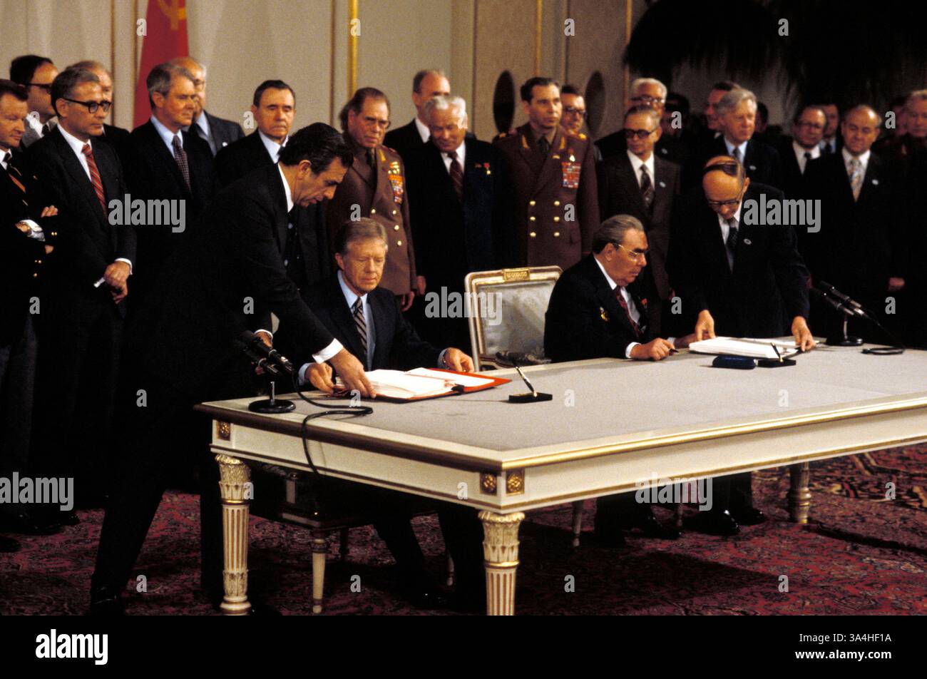 Jun 16, 1979; Vienna, AUSTRIA; US President JIMMY CARTER (L) and ...