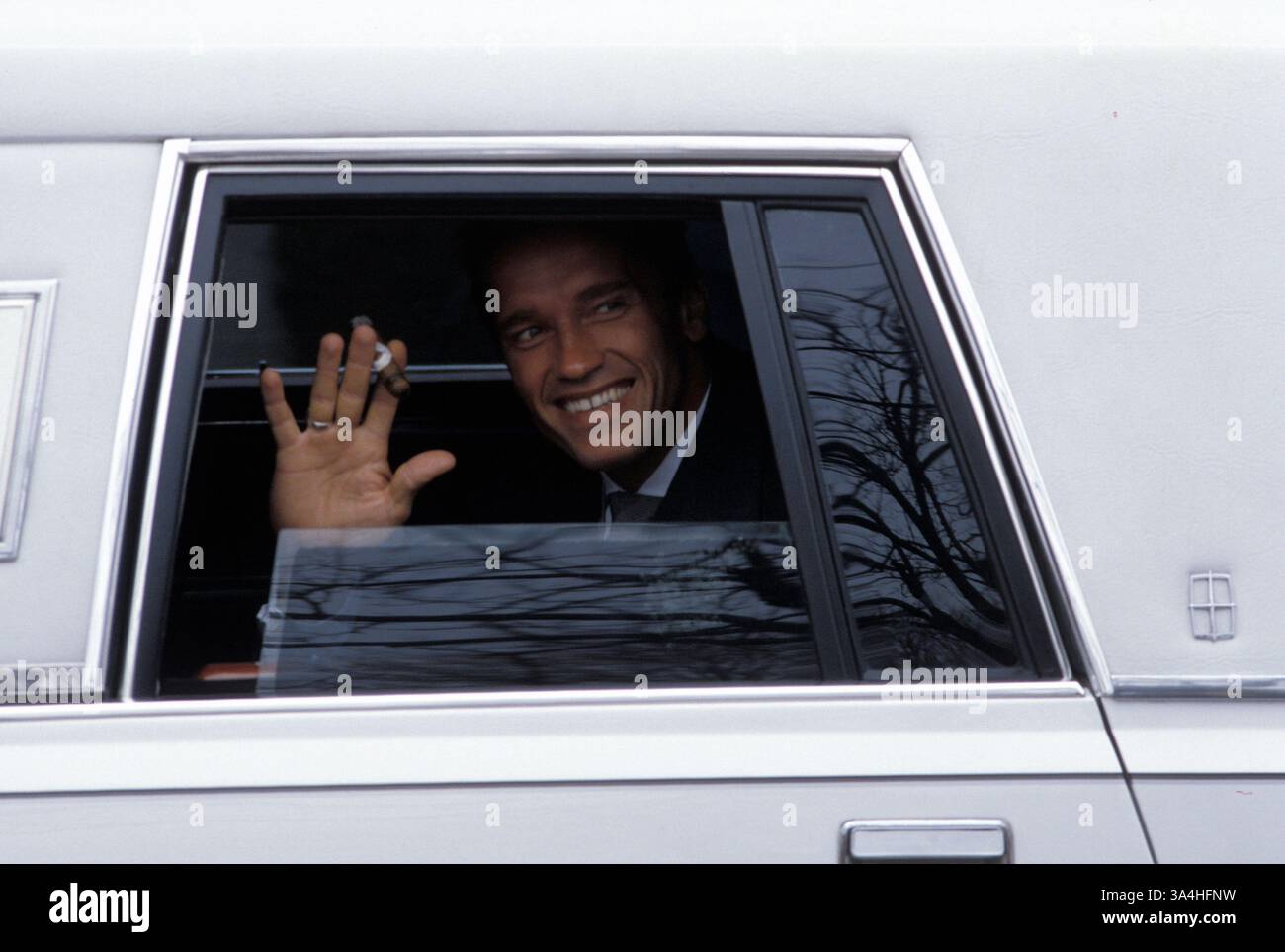 Apr 26, 1986; Hyannis Port, MA, USA; ARNOLD SCHARZENEGGER arrives at St ...