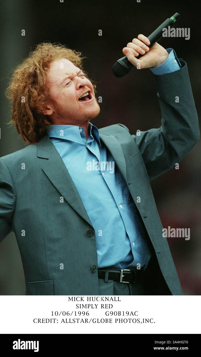 June 10, 1996 - Scarborough, North Yorkshire, England - MICK HUCKNALL ...