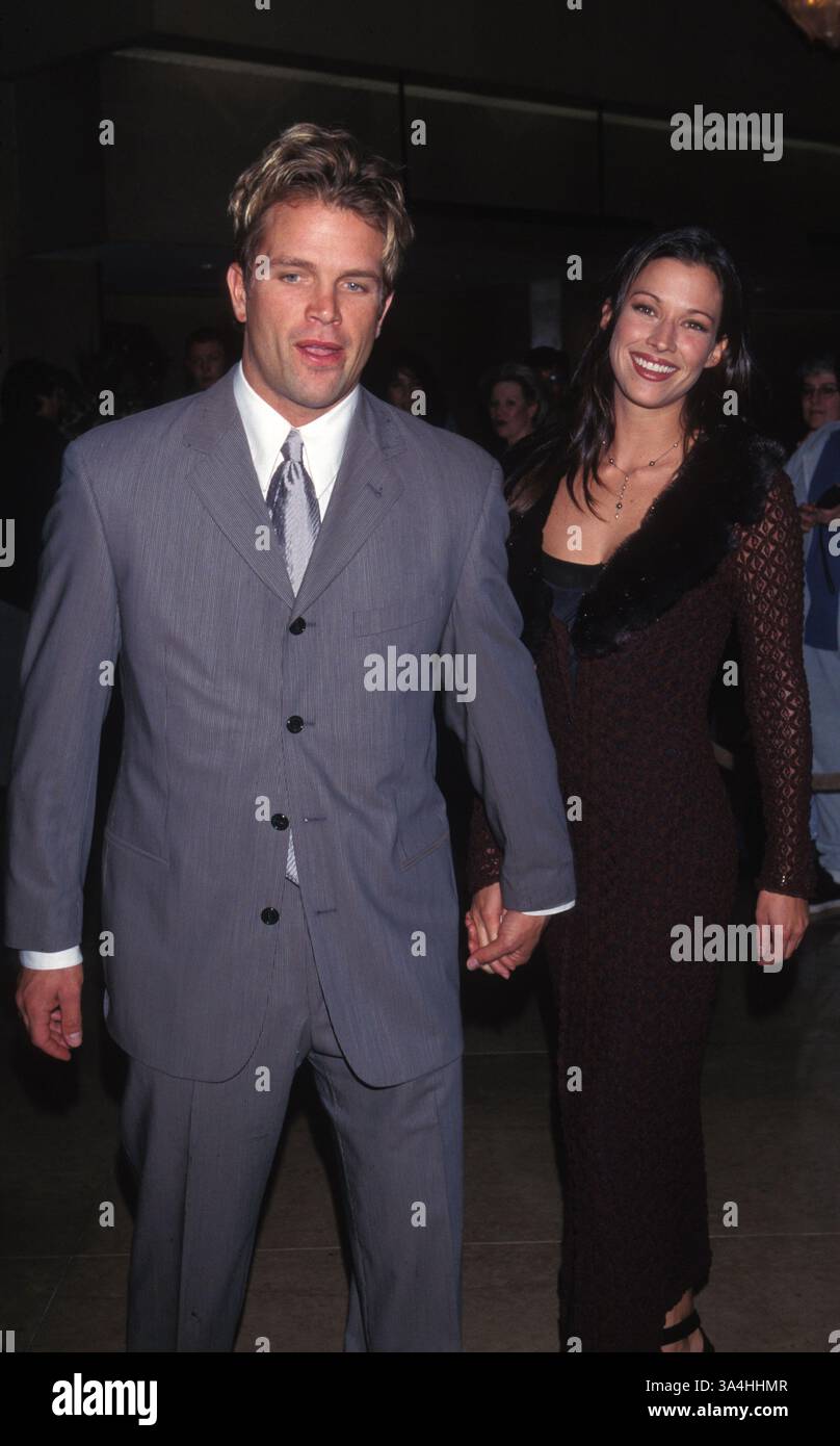 Dec 06, 1997; Beverly Hills, CA, USA; Actress BROOKE LANGTON with actor DAVID CHOKACHI at the ...