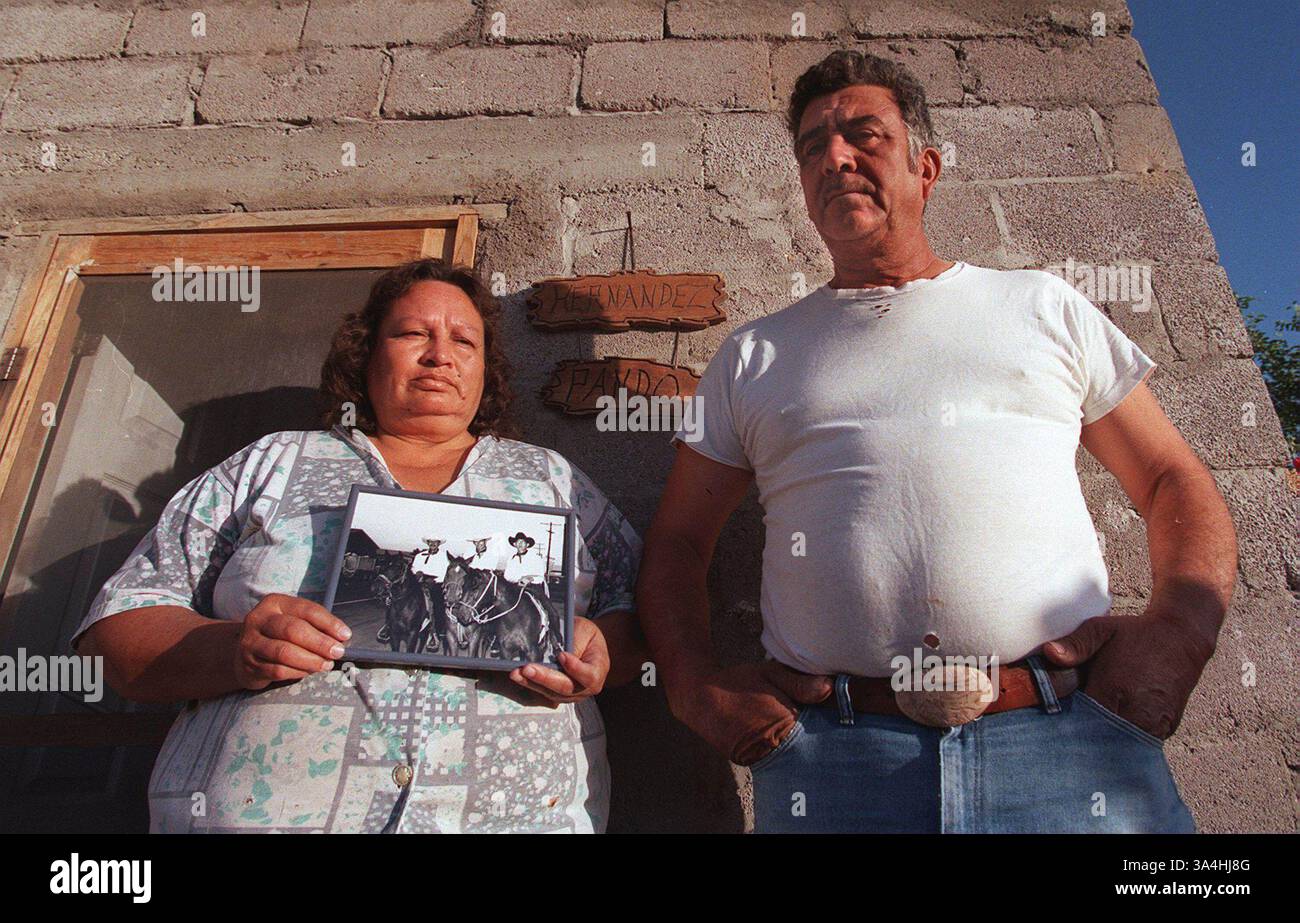May 14, 1998; Redford, TX, USA; MARIA DE LUZ HERNANDEZ and ESEQIUEL ...