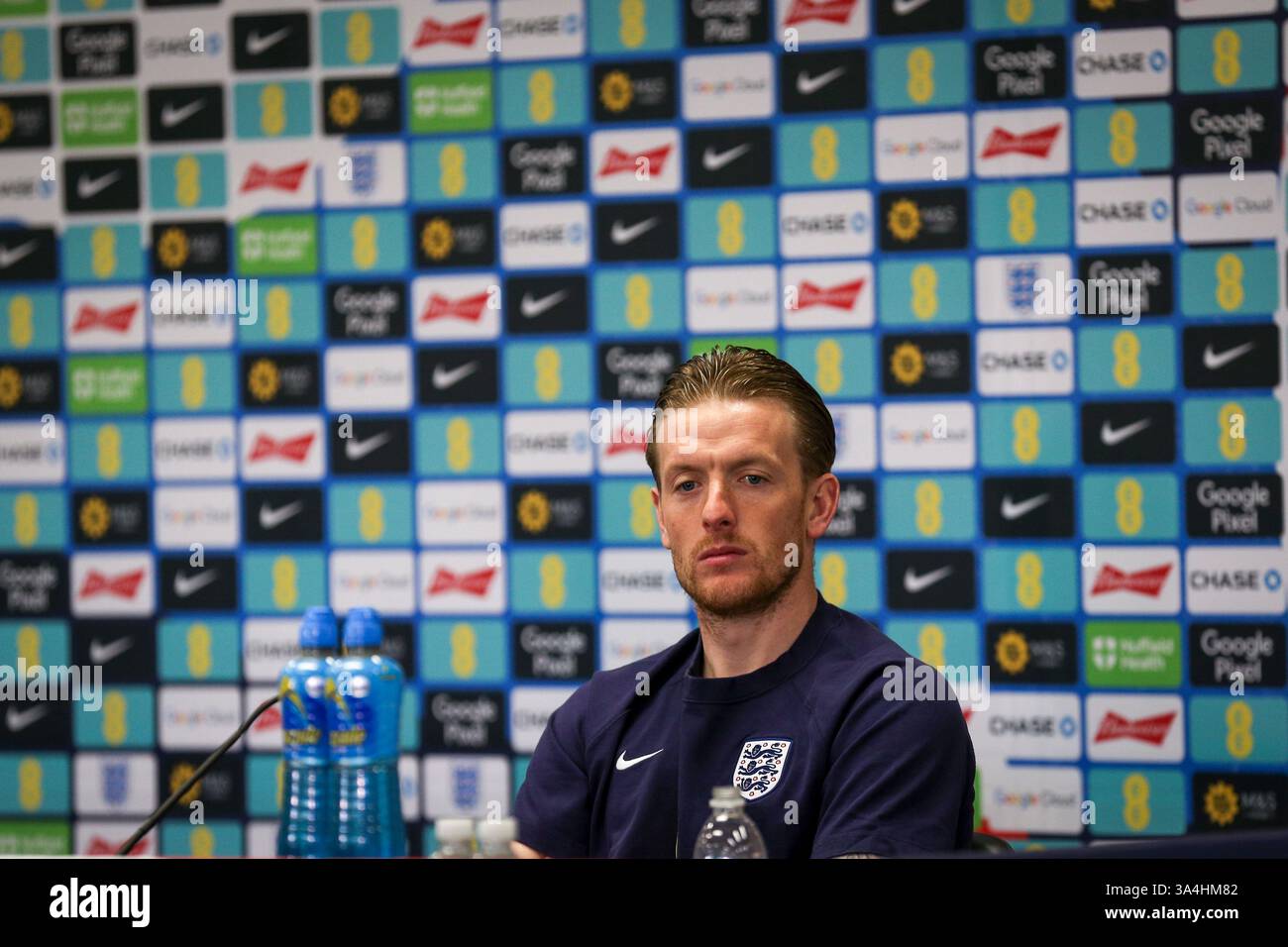 England goalkeeper Jordan Pickford (Everton) during England Press ...