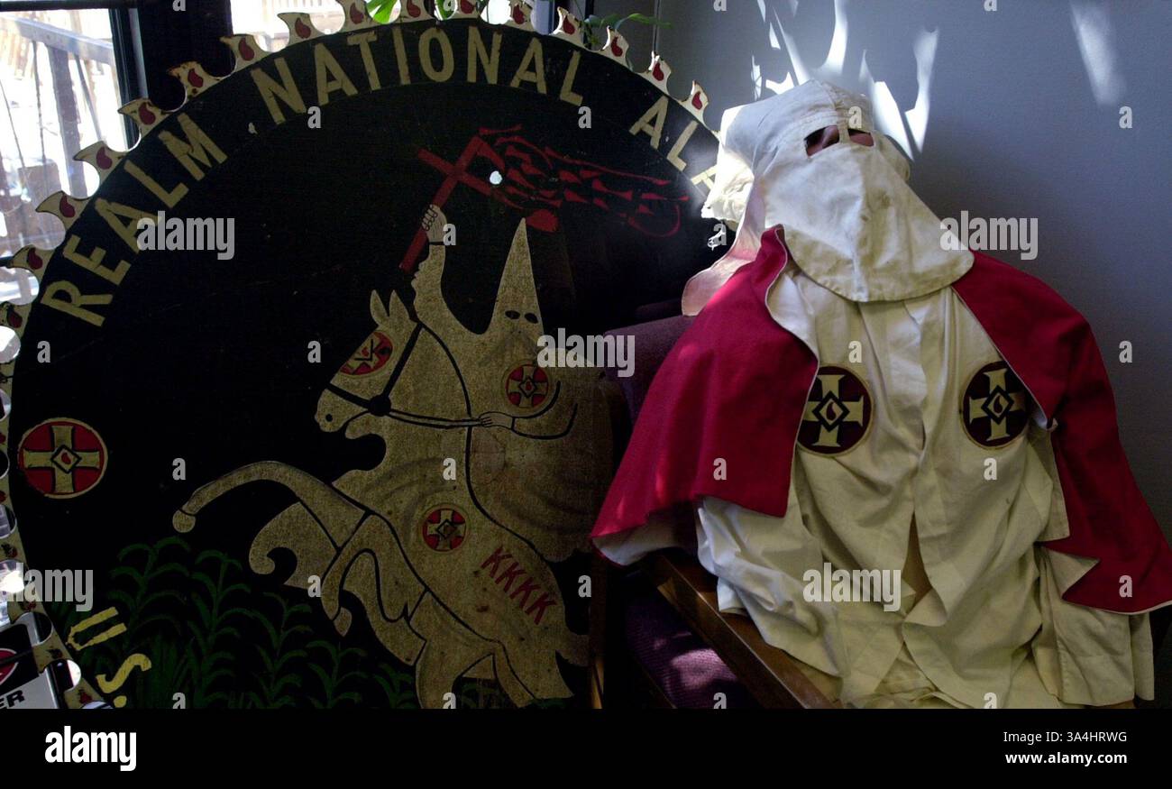 Oct 17, 2001; Selma, AL, USA; The Klu Klux Klan display at the National Voting Rights Museum and ...