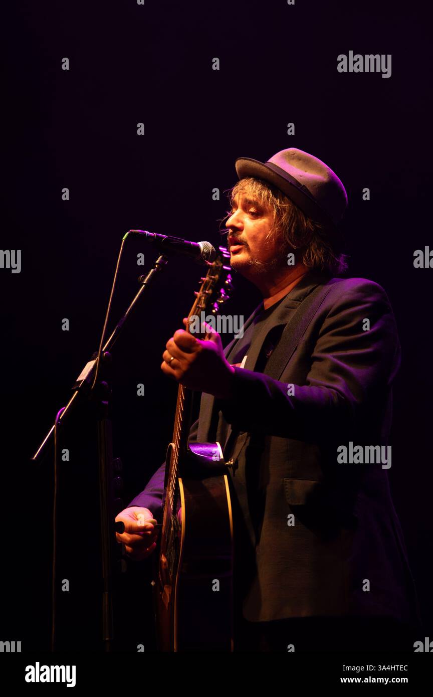 London, United Kingdom. 18th March 2025. Peter Doherty performs an ...