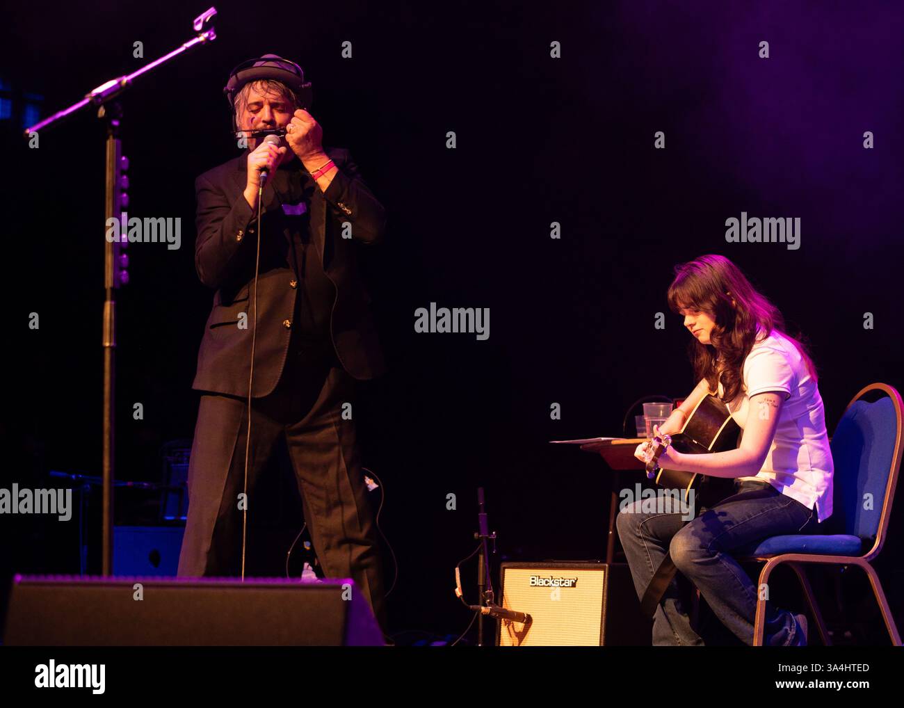 London, United Kingdom. 18th March 2025. Peter Doherty shares the stage ...