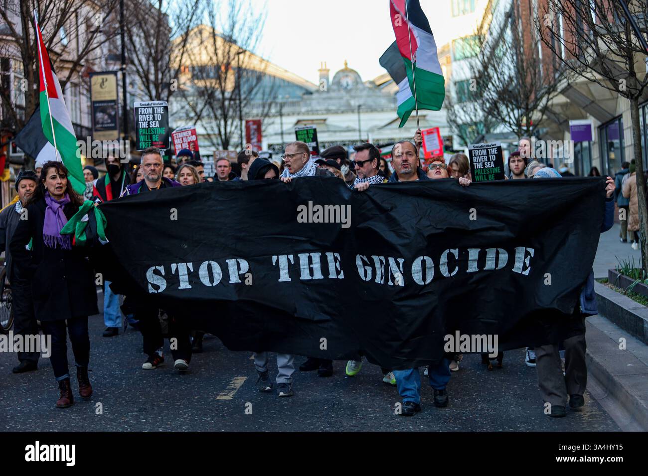 March 18, 2025: Brighton, UK. 18 March 2025. Protesters rally in the ...