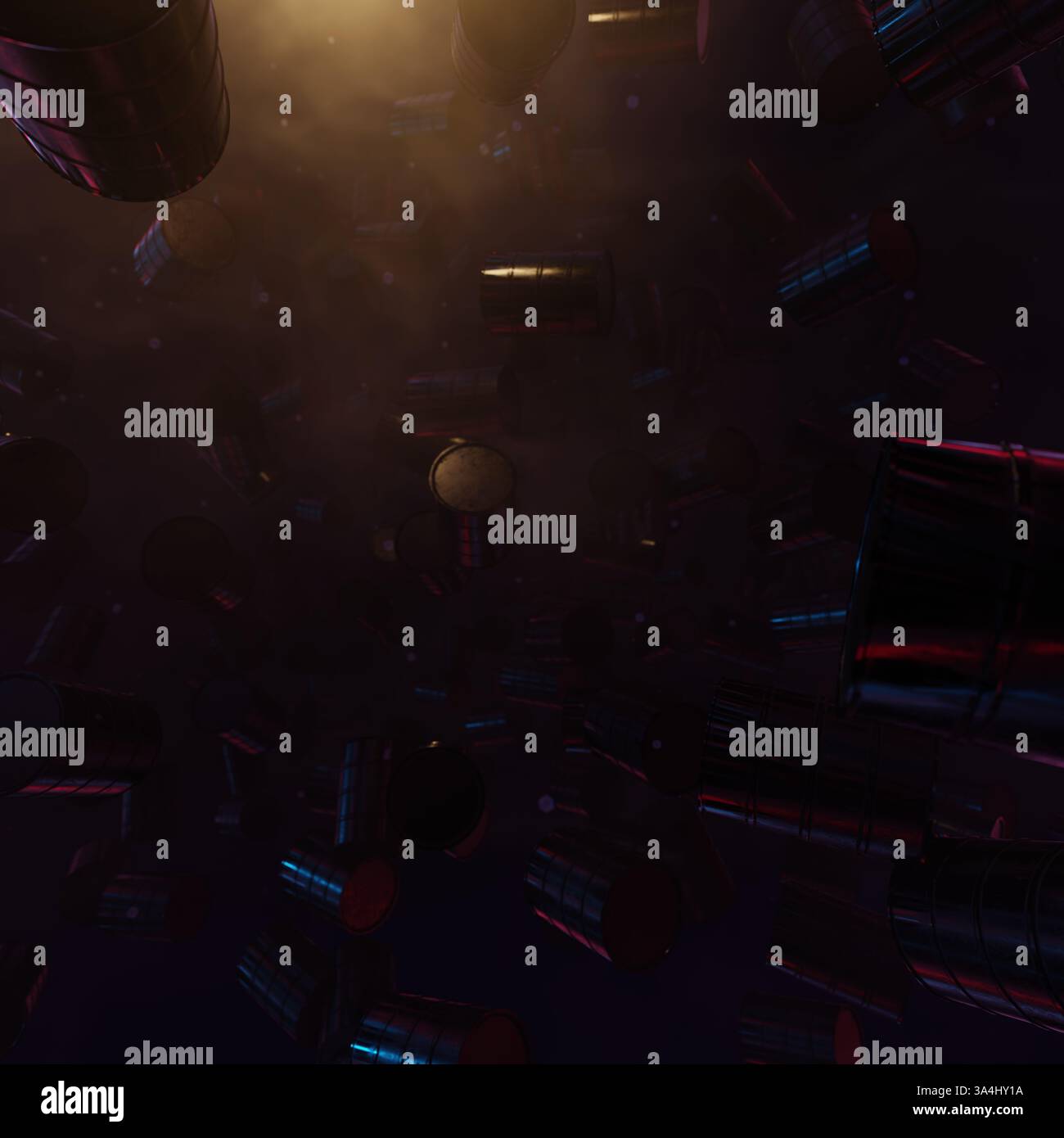 Oil Barrel Black, 3D illustration Background for advertising and ...