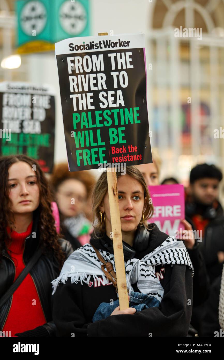 March 18, 2025: Brighton, UK. 18 March 2025. Protesters rally in the ...