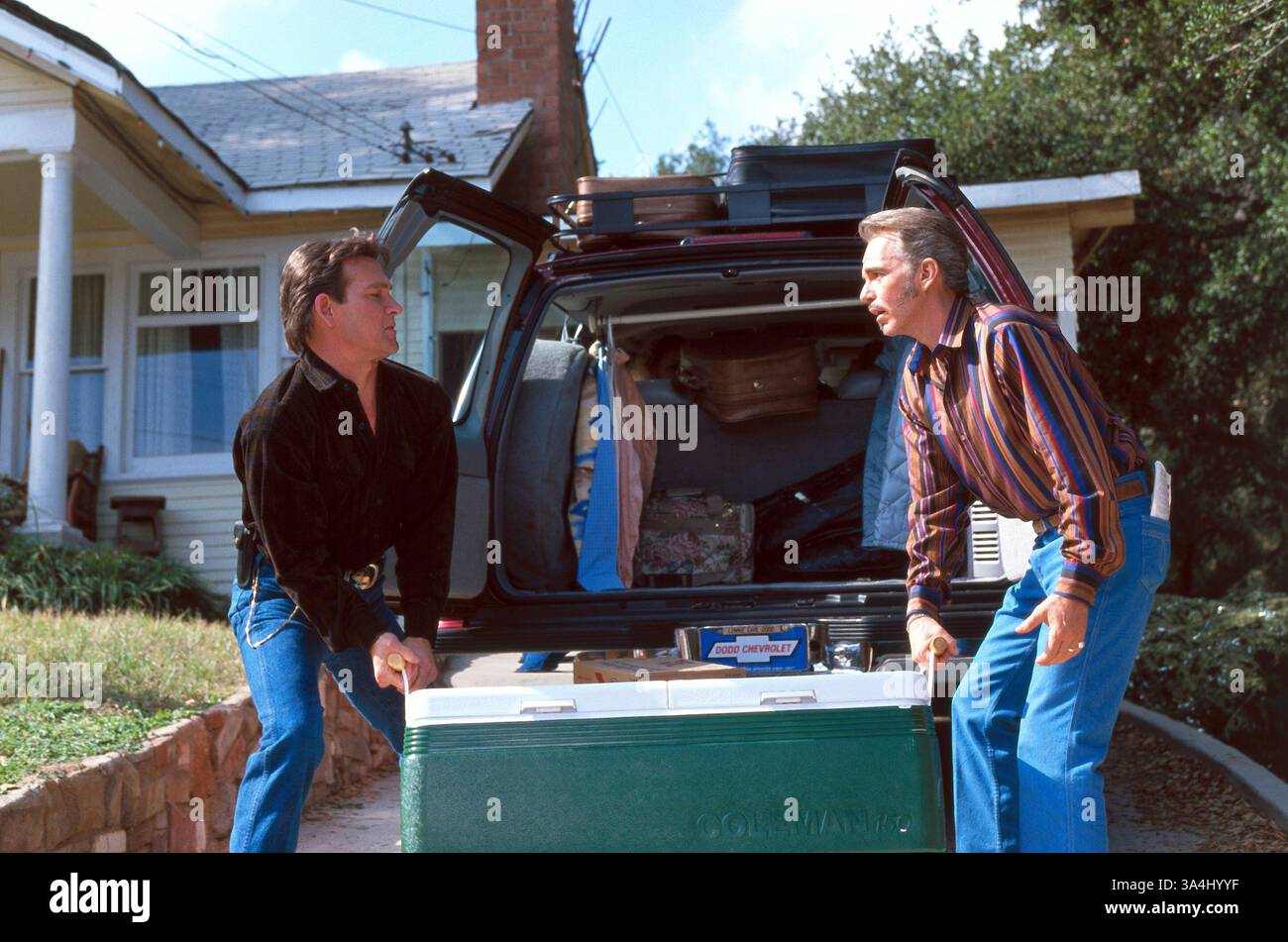 PATRICK SWAYZE (left) as Roy Kirkendall and BILLY BOB THORNTON as ...