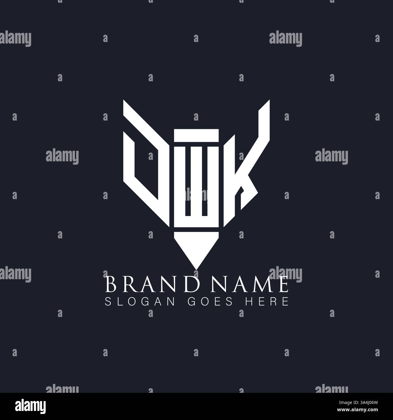 Dwk logo design Stock Vector Images - Alamy