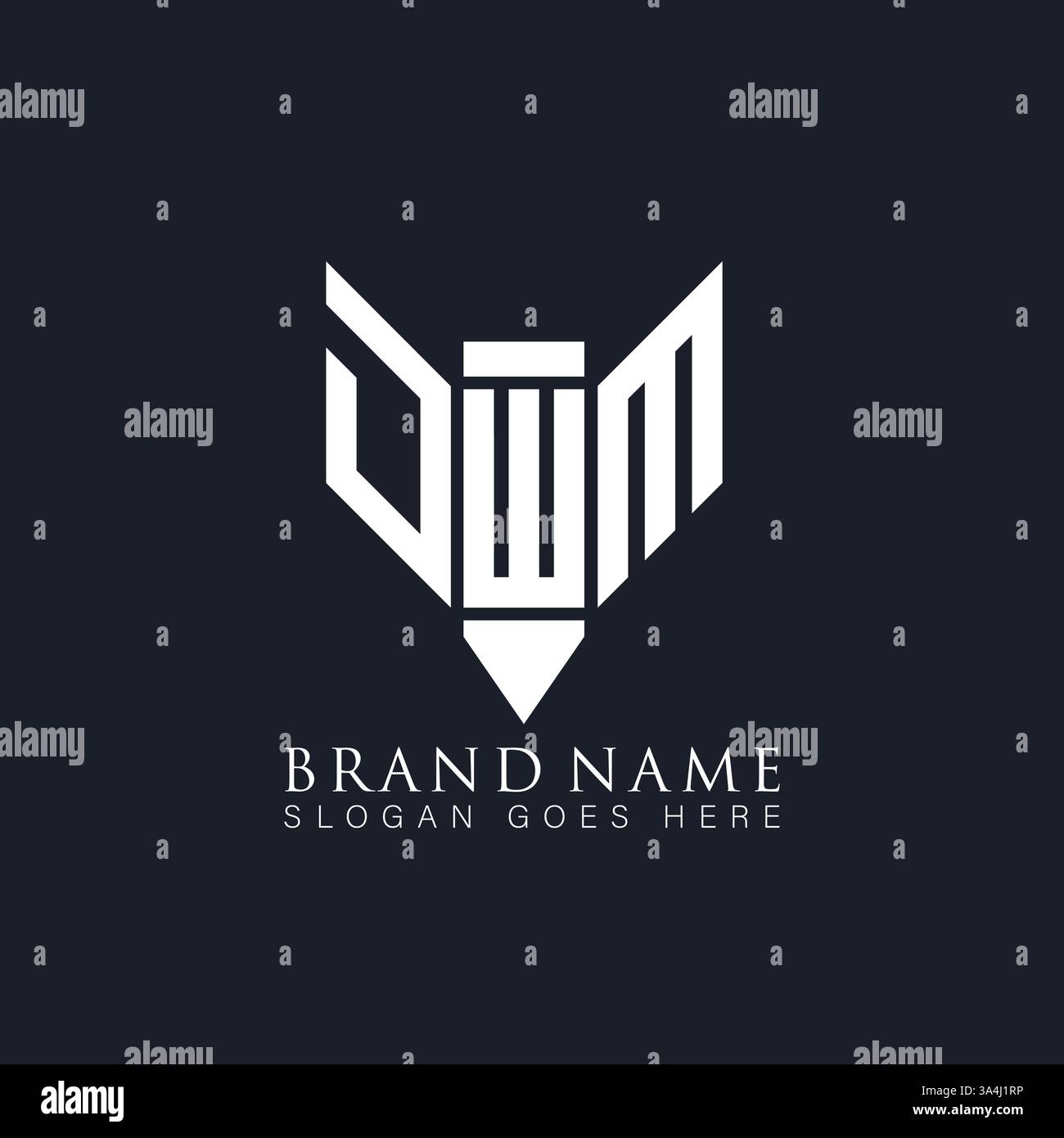 Dwm logo design Stock Vector Images - Alamy