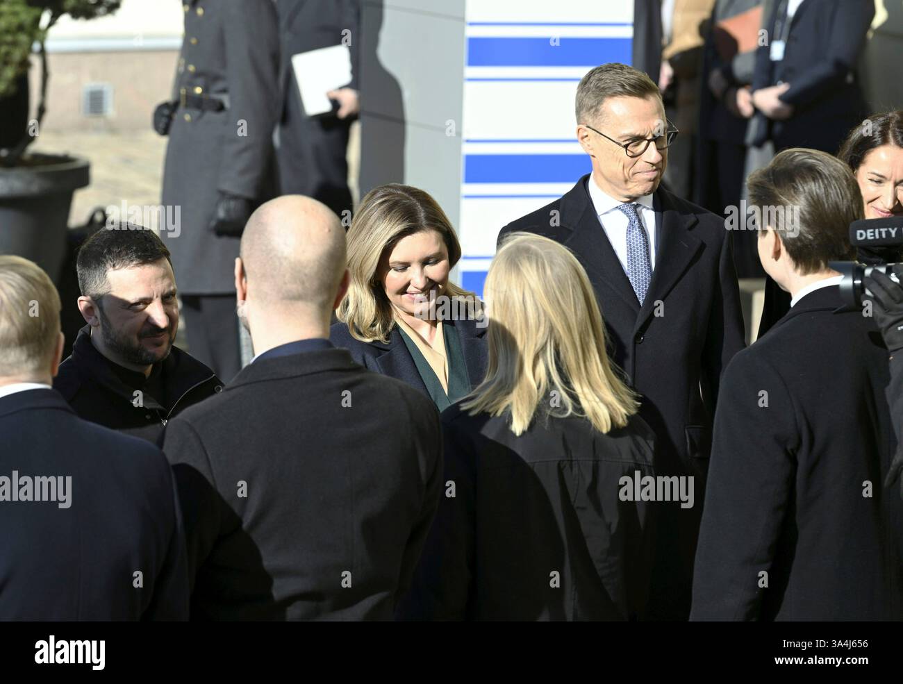 Ukrainian President Volodymyr Zelenskyy, left, First Lady Olena ...