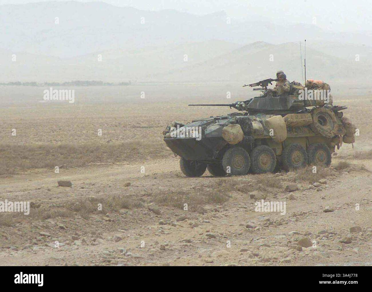 Apr 15, 2004; South Central, Afghanistan; A Light Armored Vehicle 25 (LAV-25) from Battalion ...
