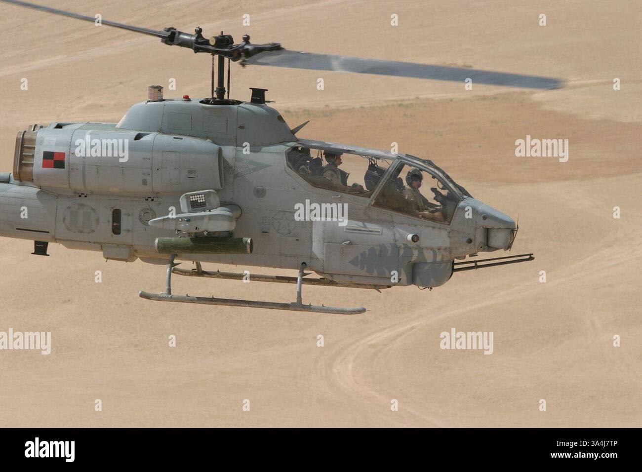 May 13, 2004; Al Anbar, Iraq; Cutting across the sky like a missile, an ...