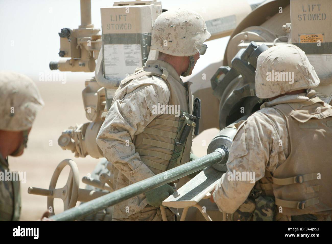Jun 09, 2004; Camp Al Asad, Iraq; Marines with 2nd Battalion, 11th ...