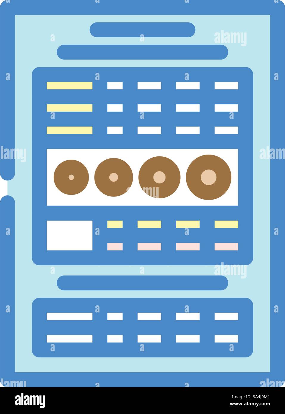 neurological chart color icon vector illustration Stock Vector Image ...