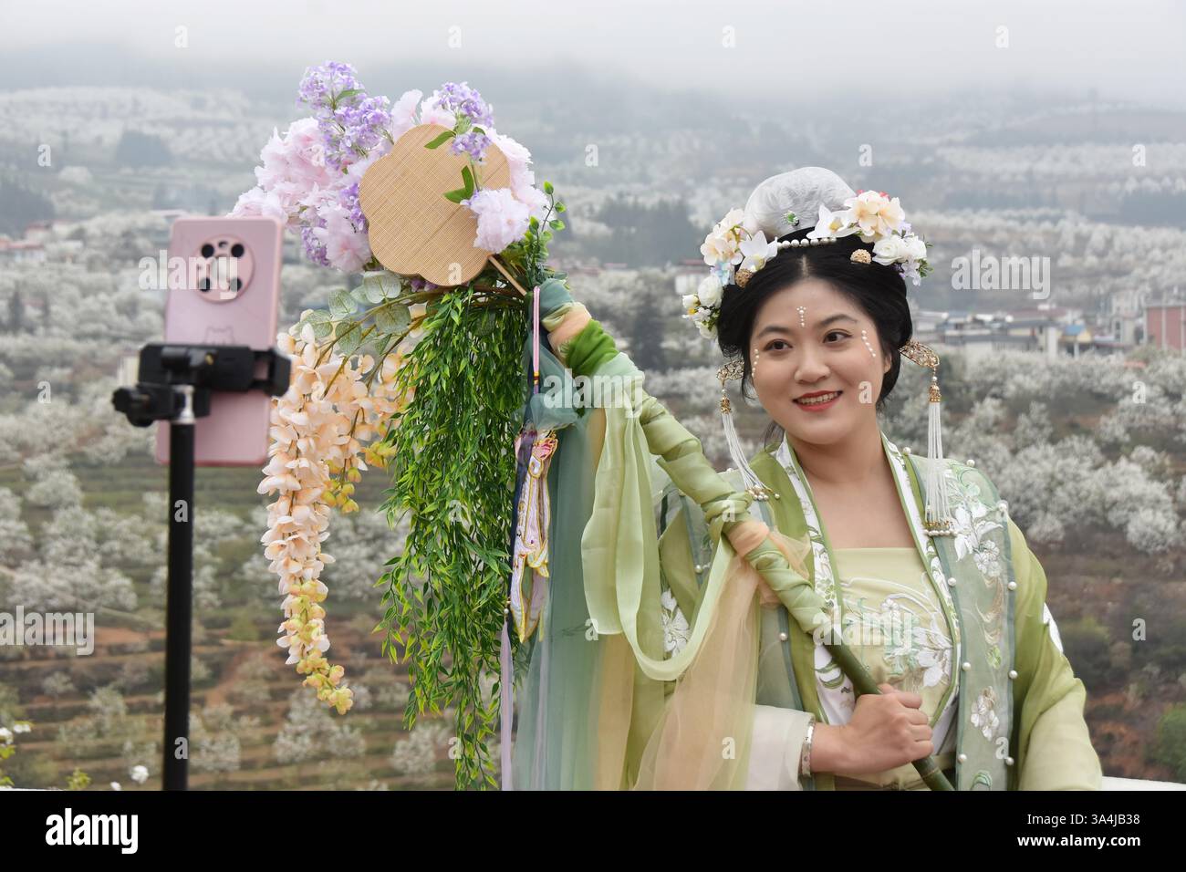 Pear blossoms bloom in Gejiu City, southwest China's Yunnan Province ...