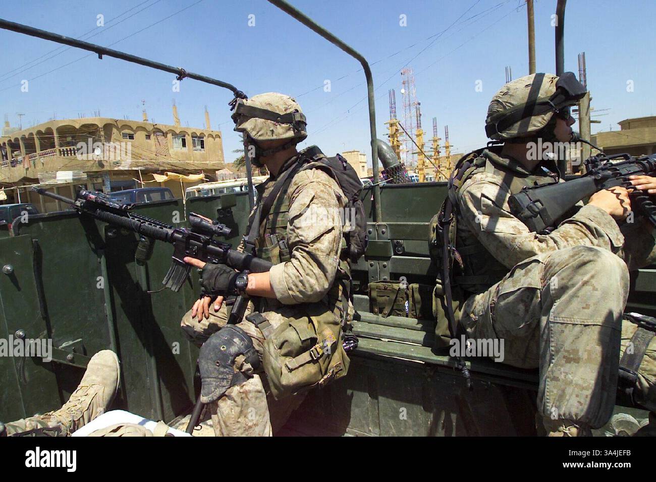 Aug 14, 2004; FOB Iskandariyah, Iraq; Marines from the 24th Marine ...