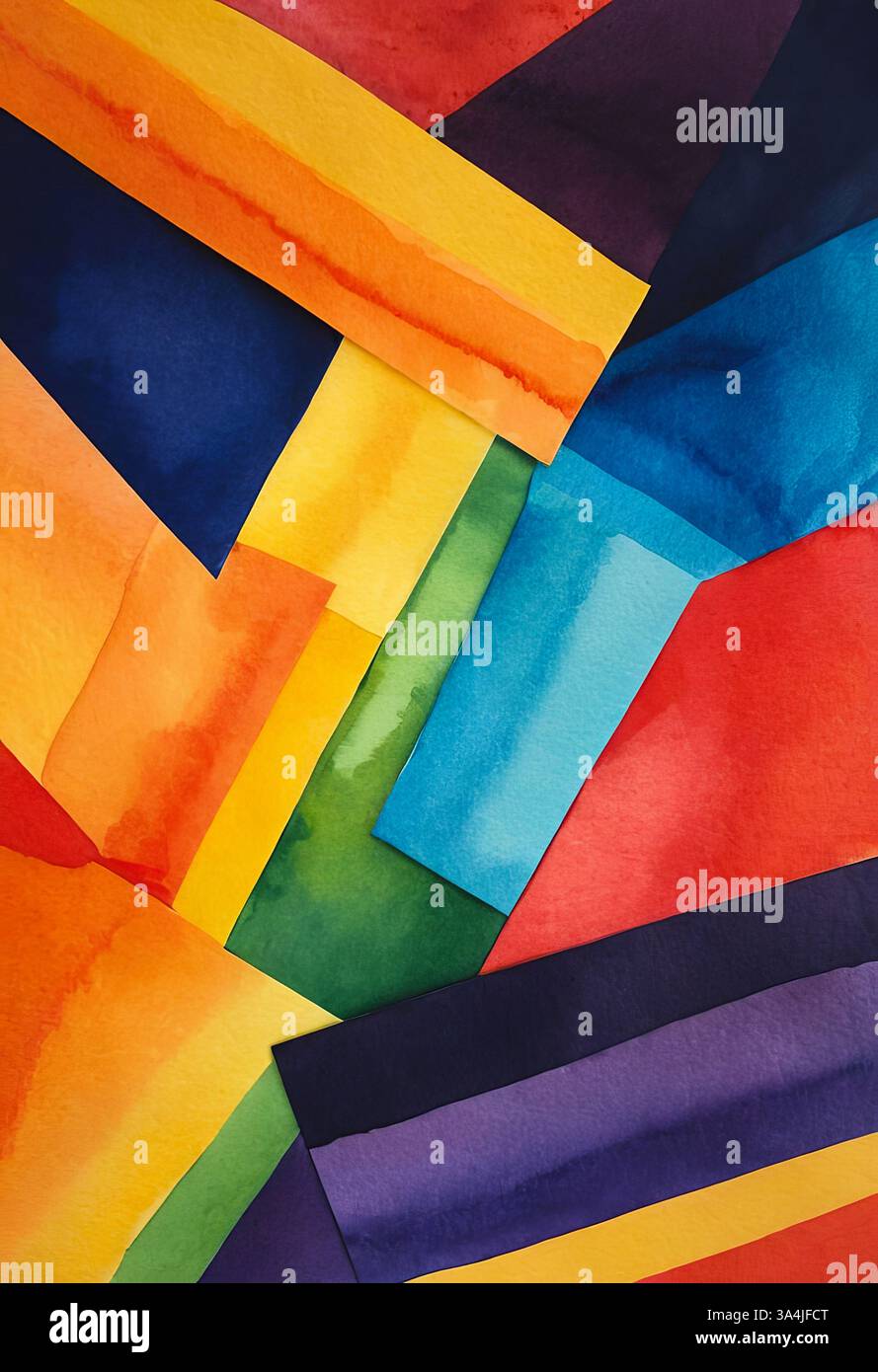 Abstract bright colorful watercolor patches background for design Stock ...