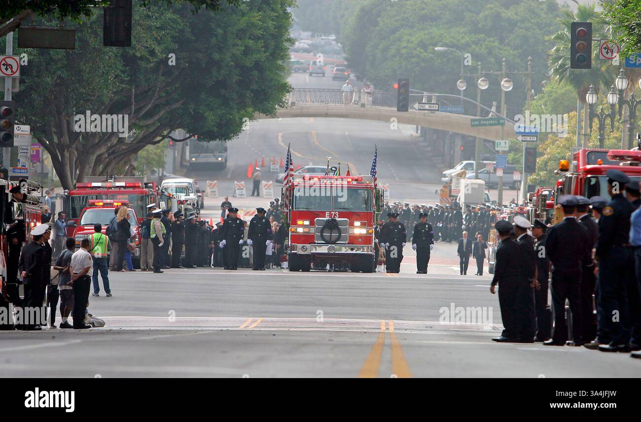 Aug 20, 2004; Los Angeles, CA, USA; Firefighters from around the nation ...
