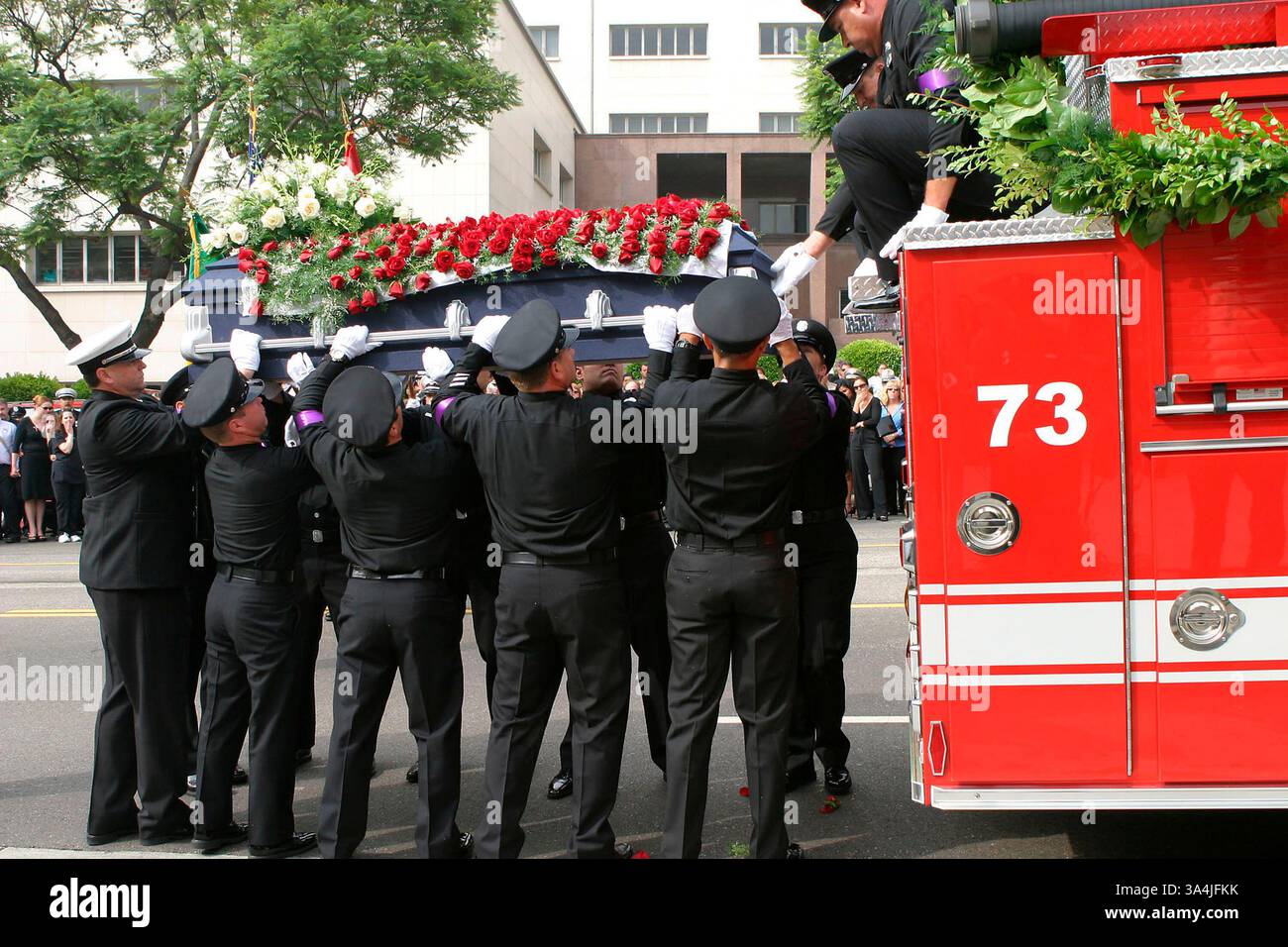 Aug 20, 2004; Los Angeles, CA, USA; Firefighters from around the nation ...
