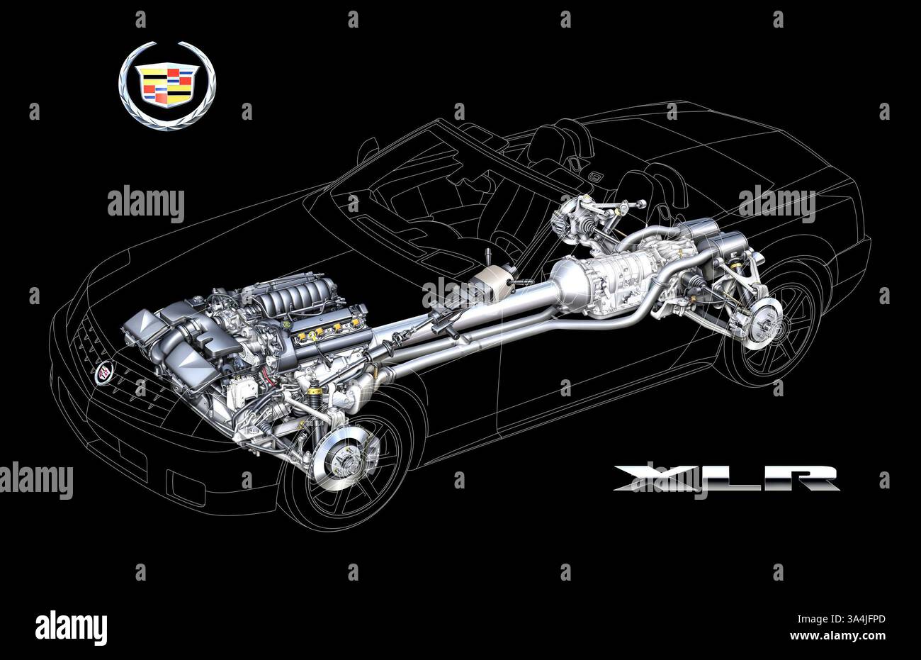 Aug 22, 2004; Los Angeles, CA, USA; The Cadillac XLR Driveline Stock ...