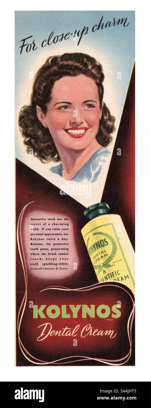1947 uk advert kolynos dental cream hi-res stock photography and images - Alamy
