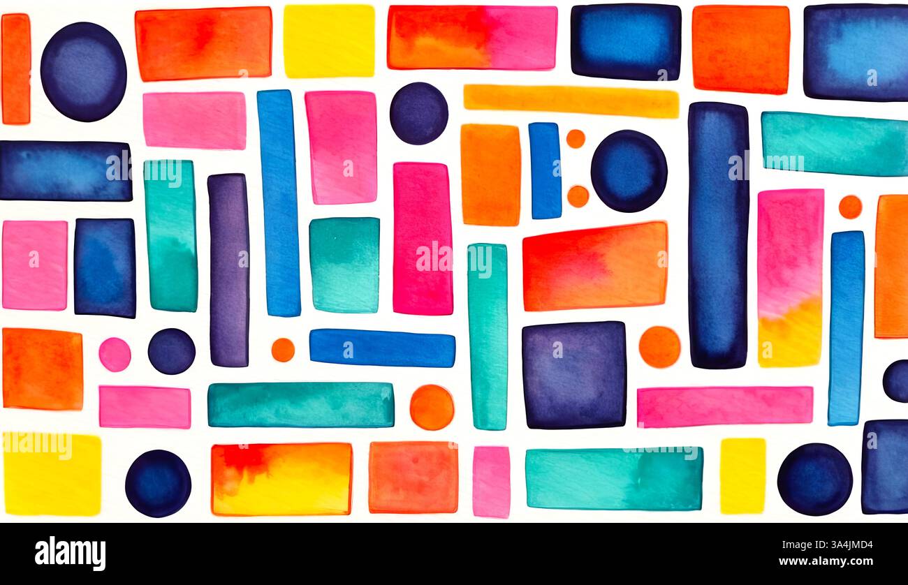 Background with bright colorful shapes, abstract multicolor pattern for ...