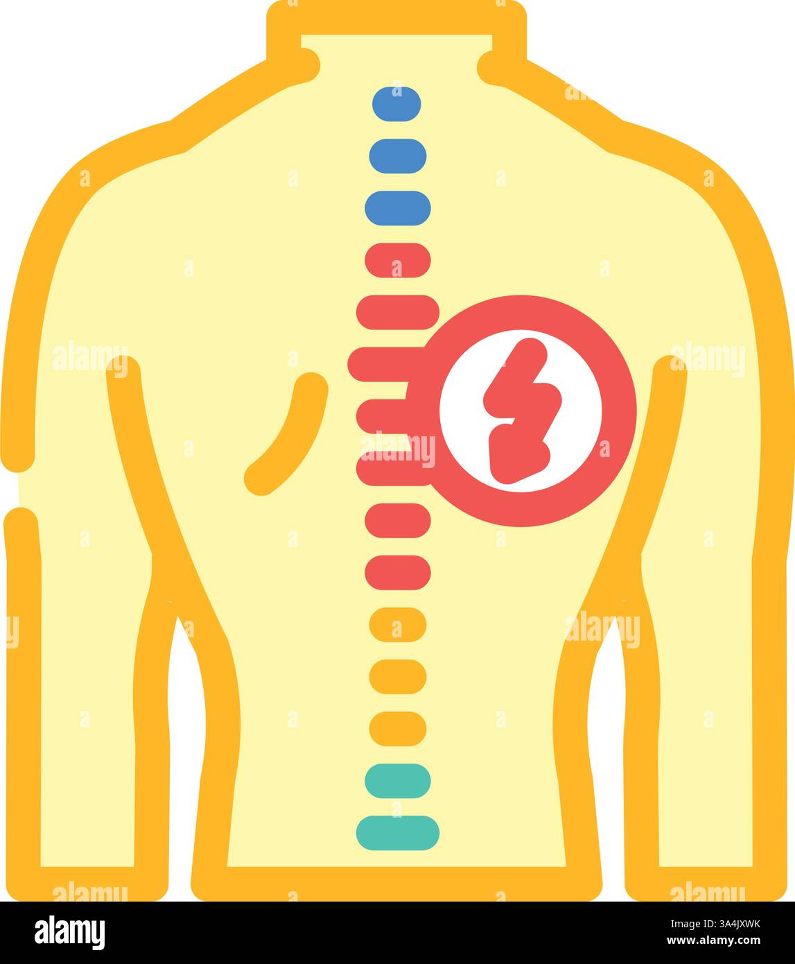 spinal cord analysis color icon vector illustration Stock Vector Image ...