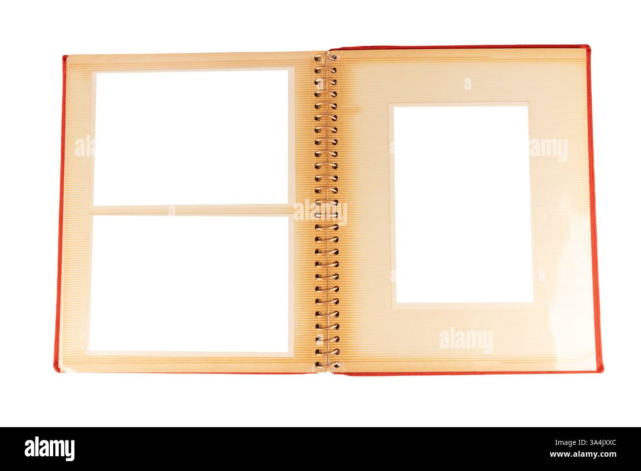 Red vintage photo album mockup isolated no background cutout Stock ...