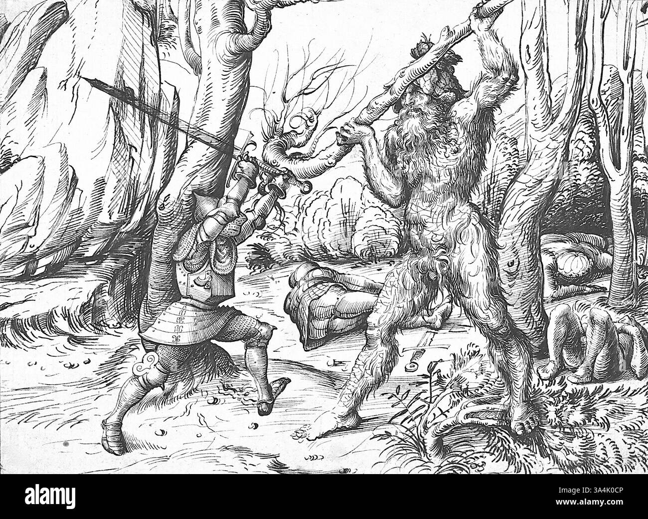 Hans Burgkmair - The Fight in the Forest - 1500-1503 - possibly of a ...
