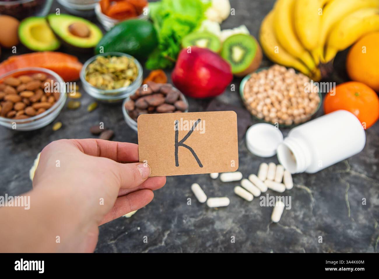 Different foods containing potassium hi-res stock photography and ...