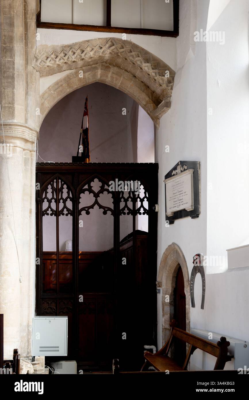 The south aisle and Norman stonework, St. Mary the Virgin Church ...