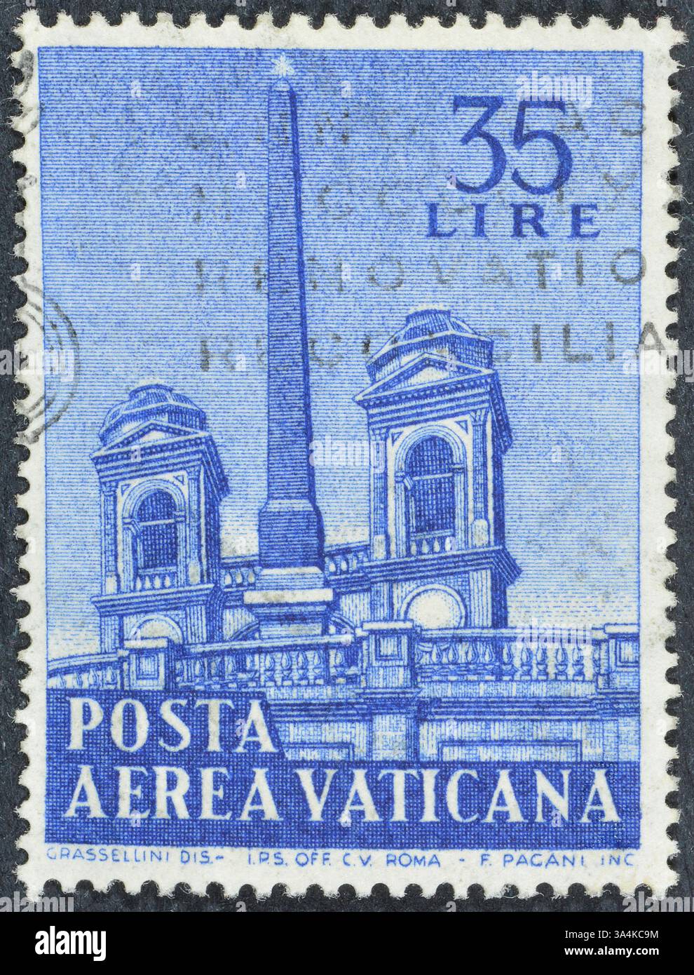 Cancelled postage stamp printed by Vatican city, that shows Sallustian ...