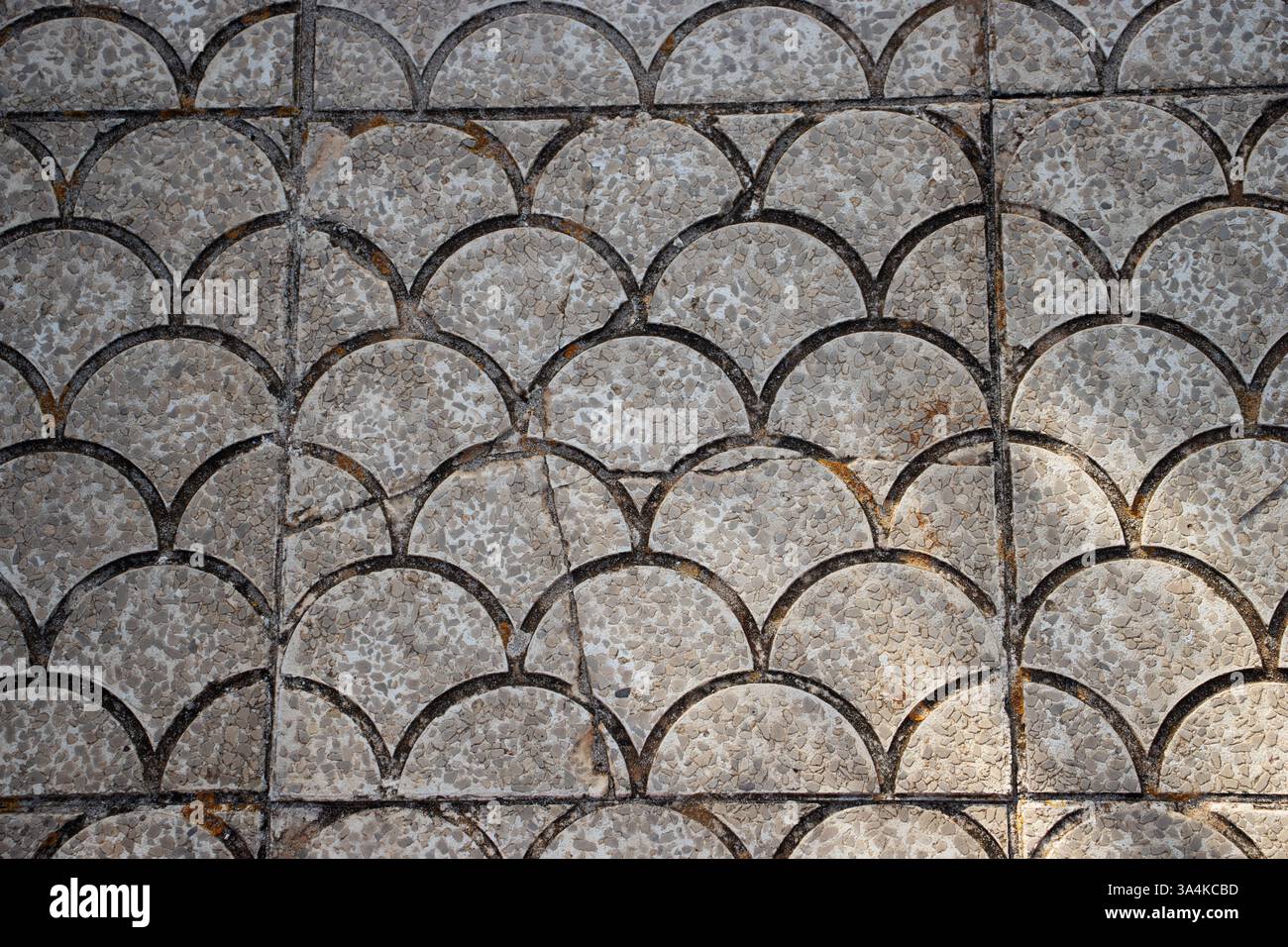 fancy curved decorated paving slabs Stock Photo - Alamy