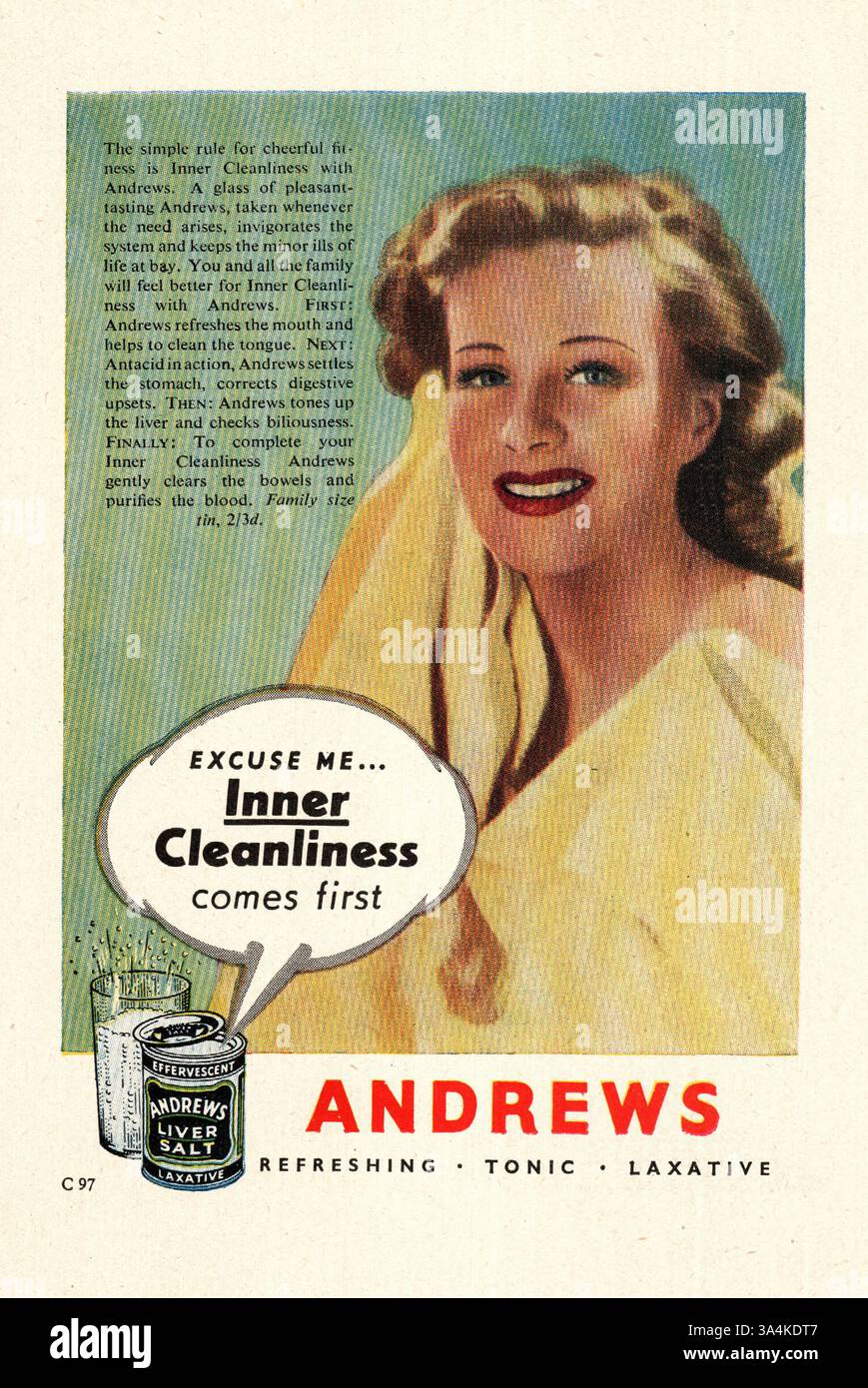 1948 UK advert Andrews Liver Salt Stock Photo - Alamy