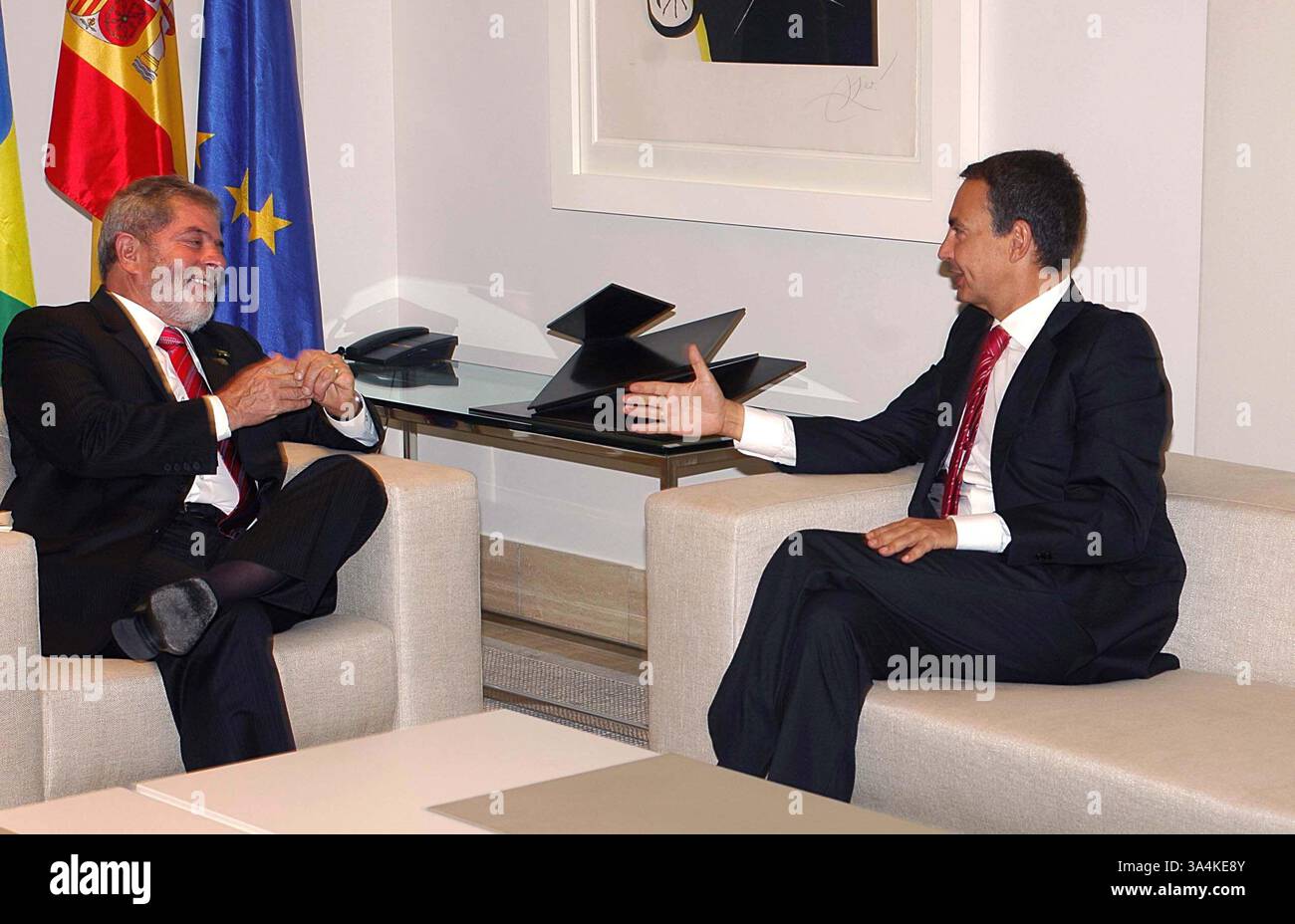 Sept. 17, 2007 - 9/17/07 Madrid Spanish President Jose Luis Zapatero (R ...