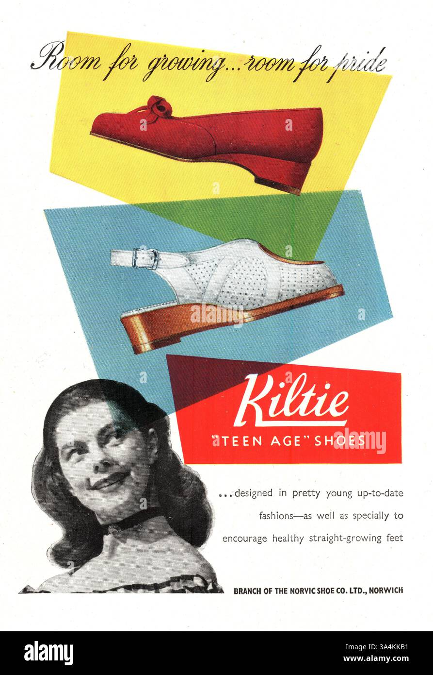 1948 uk advert kiltie shoes hi-res stock photography and images - Alamy