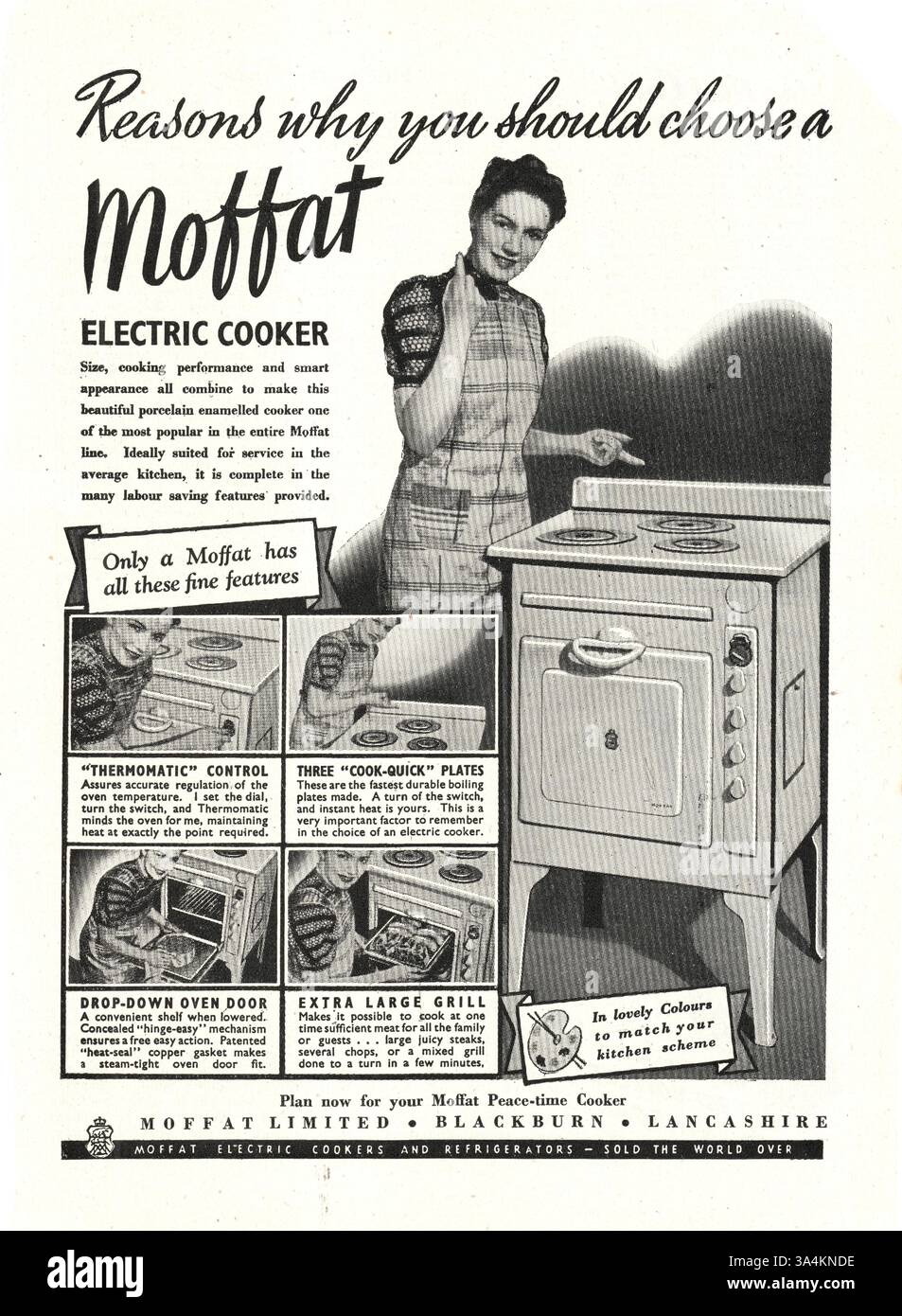 1949 uk advert moffat electric cooker hi-res stock photography and ...