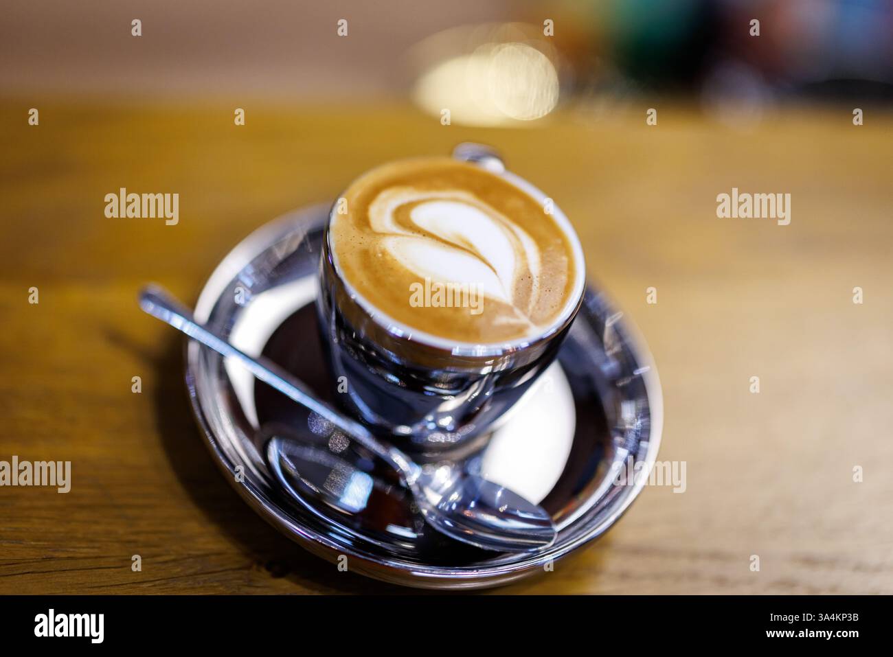 PRODUCTION - 12 March 2025, Bavaria, Bayreuth: An espresso macchiato is ...